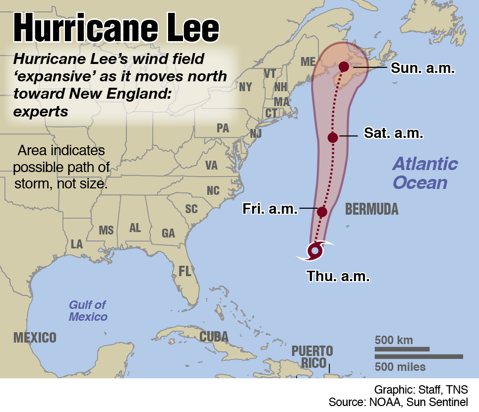 Drenched Northeast braces for Lee - The Iola Register